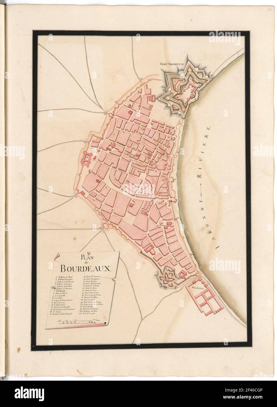 Map of Bourdeaux Stock Photo - Alamy