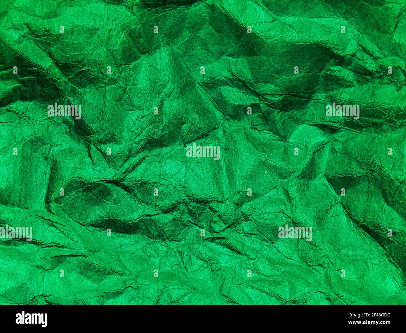 Closeup view of green crumpled paper texture background Stock Photo - Alamy