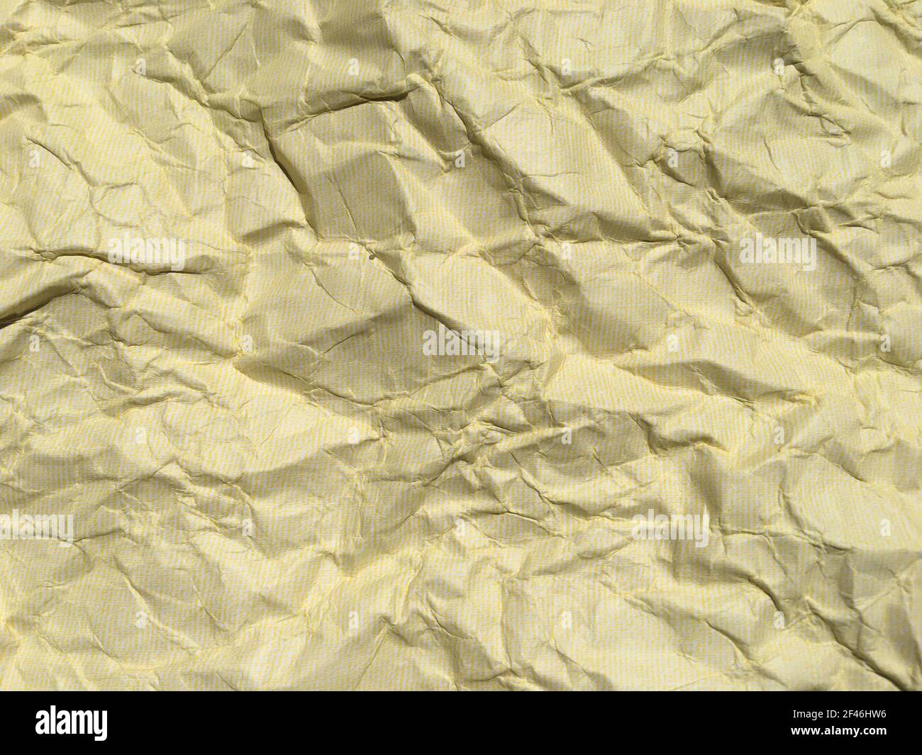 Yellow crumpled paper background with pattern for design Stock Photo ...