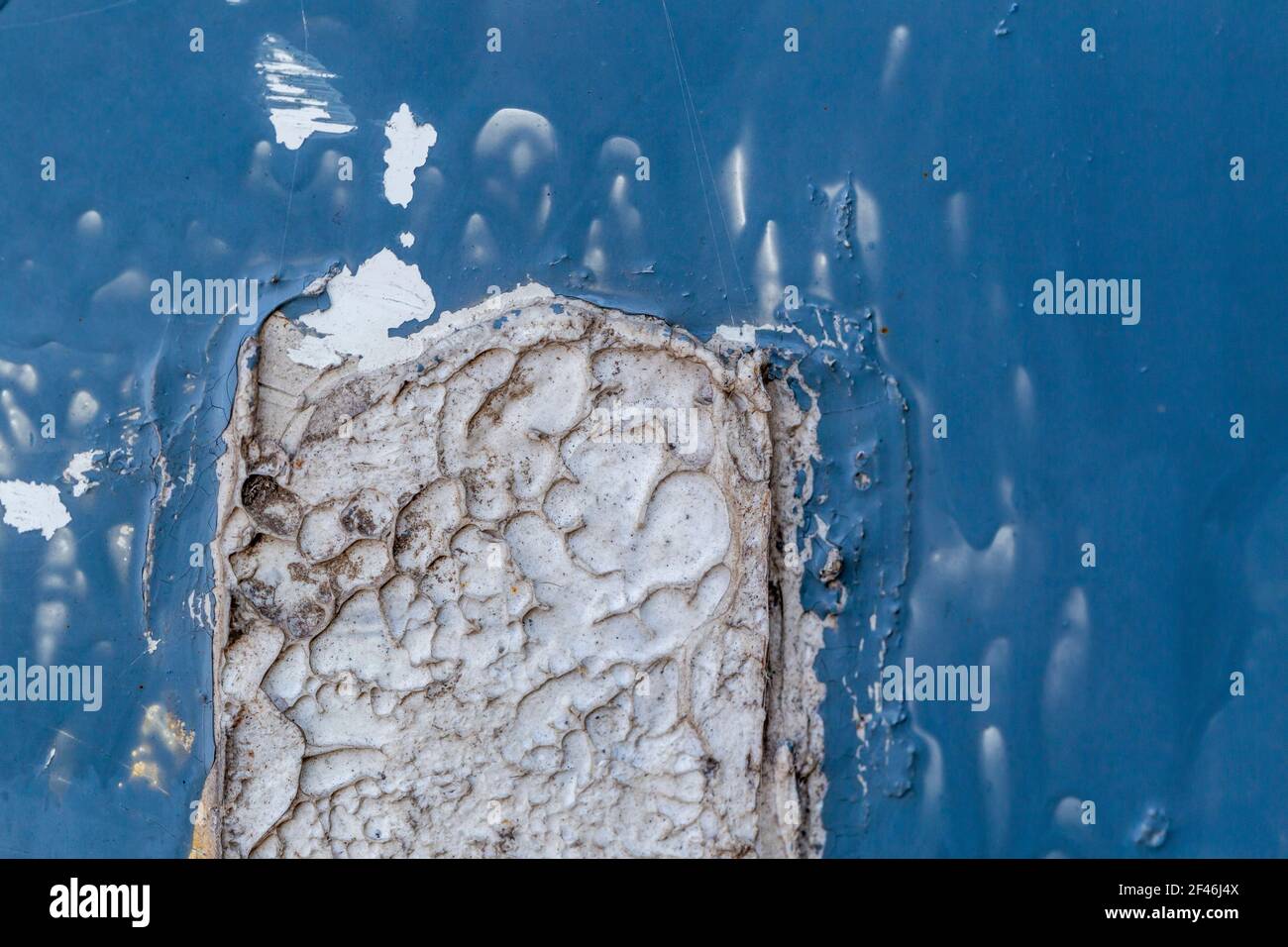 Blue Painted Damaged Old Plastic Background Stock Photo - Alamy