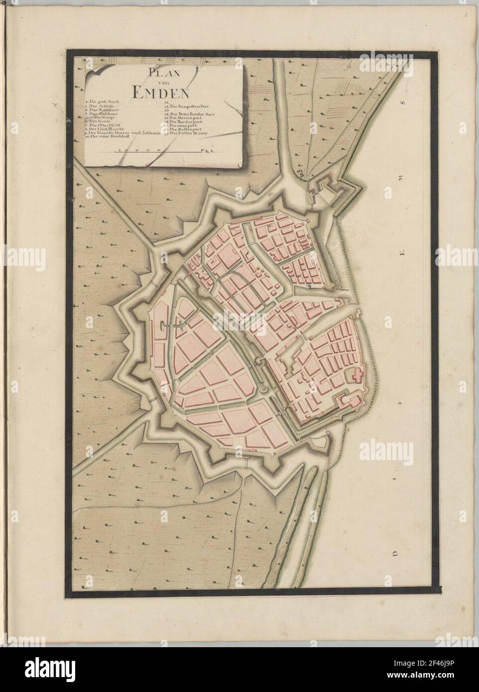 Plan of Emden Stock Photo - Alamy