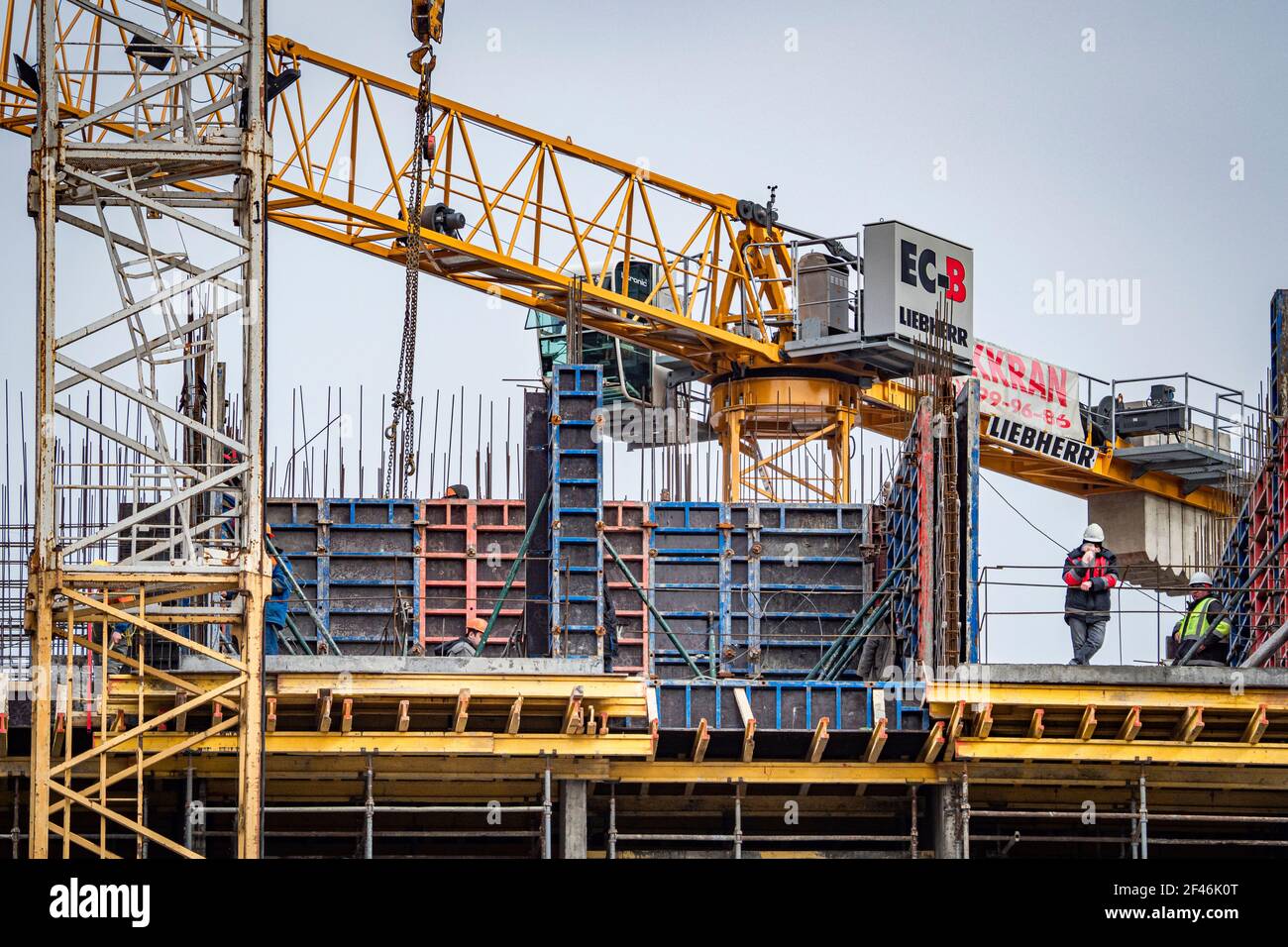 Russia, Moscow. New apartment buildings under construction Stock Photo ...