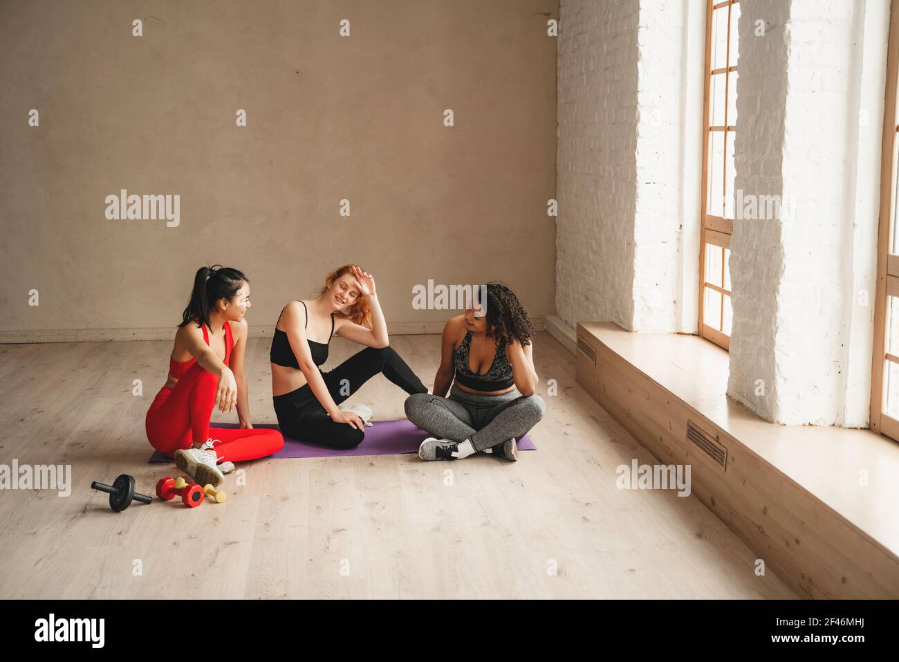 Fit athletic women happy about healthy lifestyle. Beautiful women ...