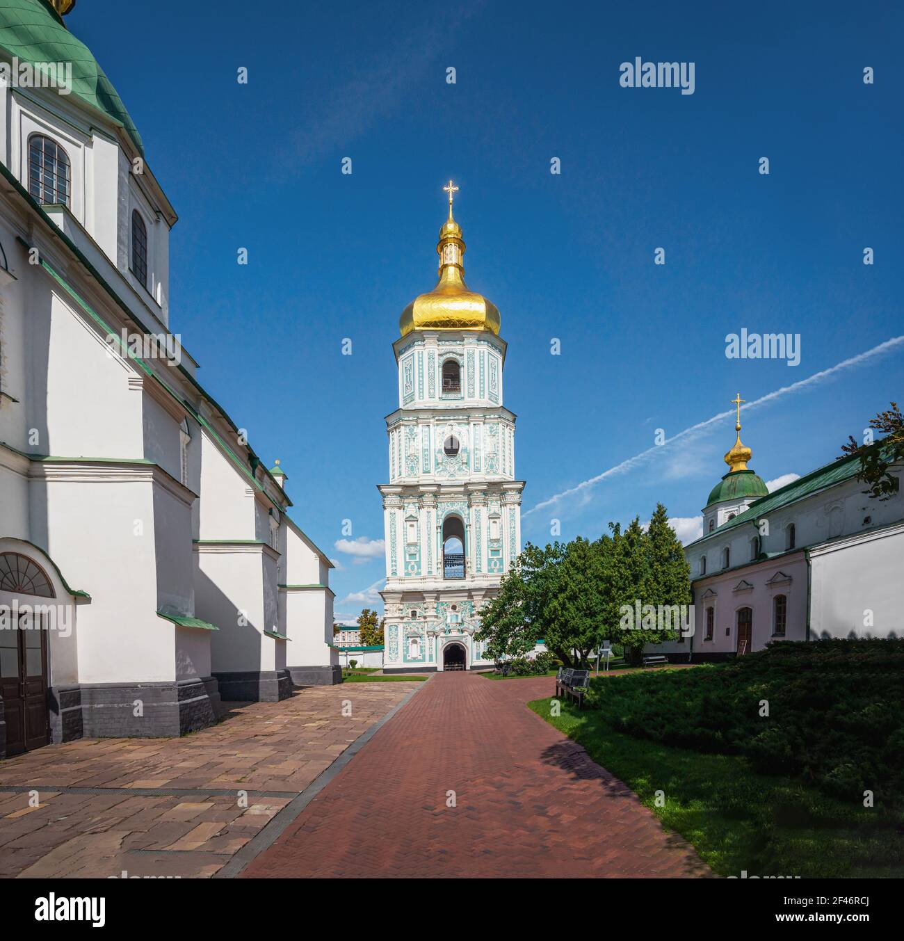 Bell Tower of Saint Sophia Cathedral Complex - Kiev, Ukraine Stock ...