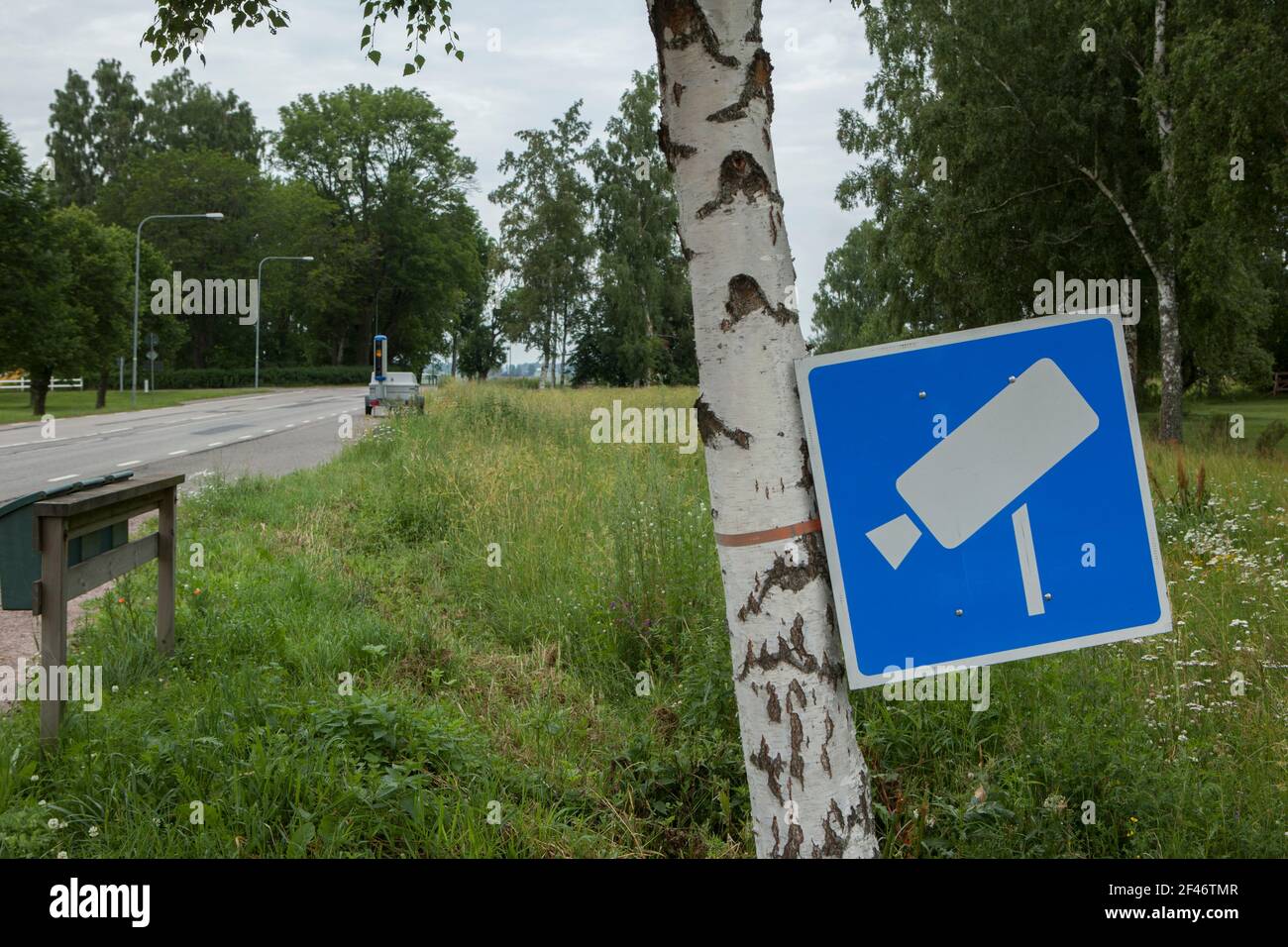 Speed monitoring with mobile camera Stock Photo - Alamy