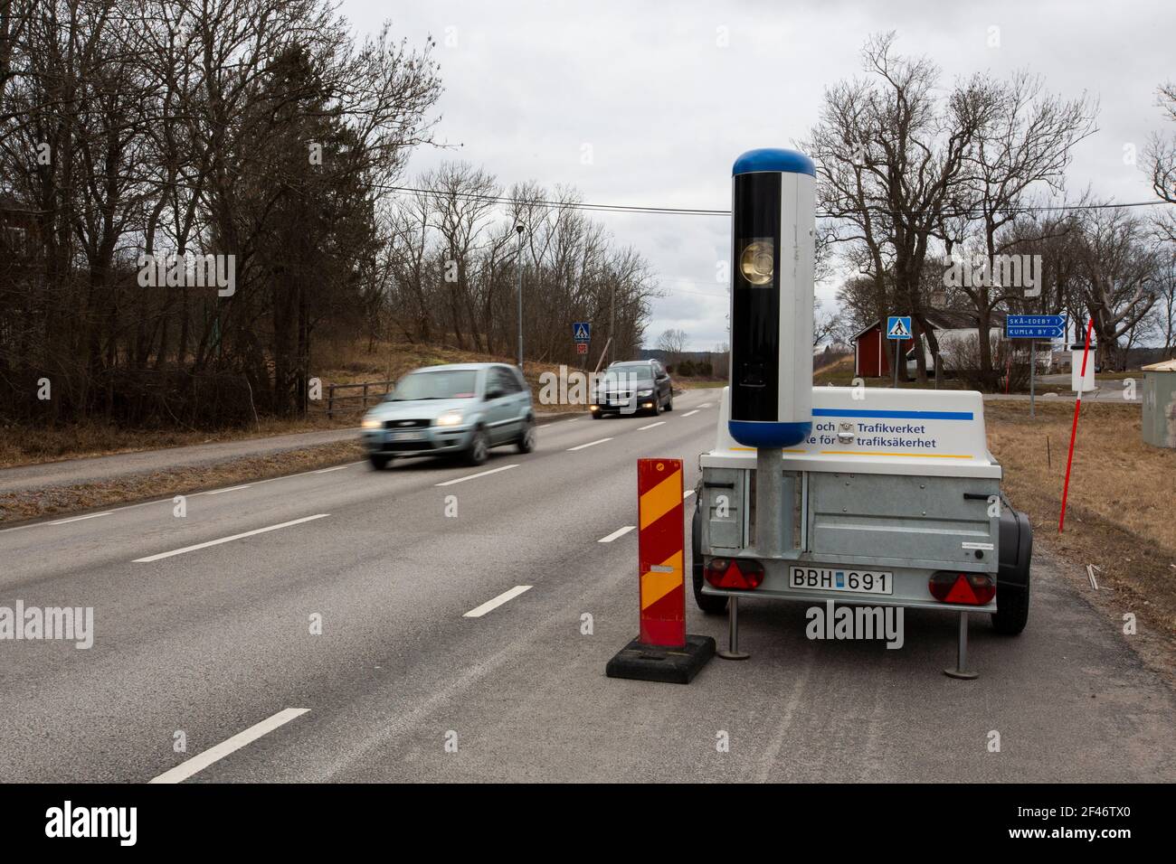 Speed monitoring with mobile camera Stock Photo - Alamy