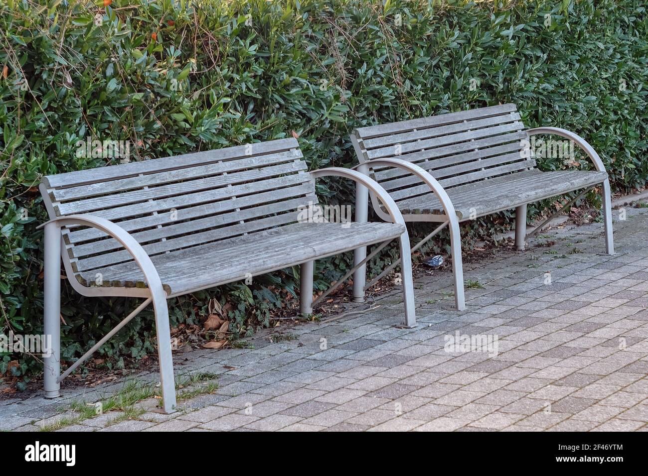 Beautiful shot wooden benches hi-res stock photography and images - Alamy