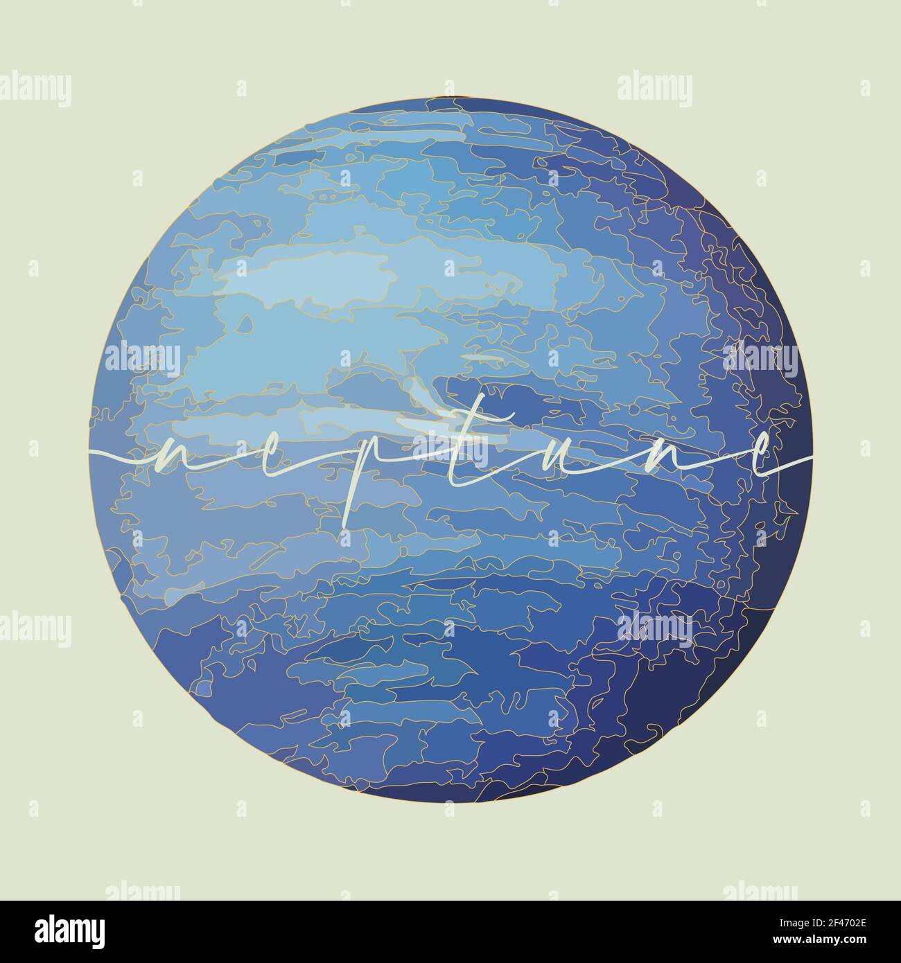 An illustration of the planet Neptune isolated on white background ...