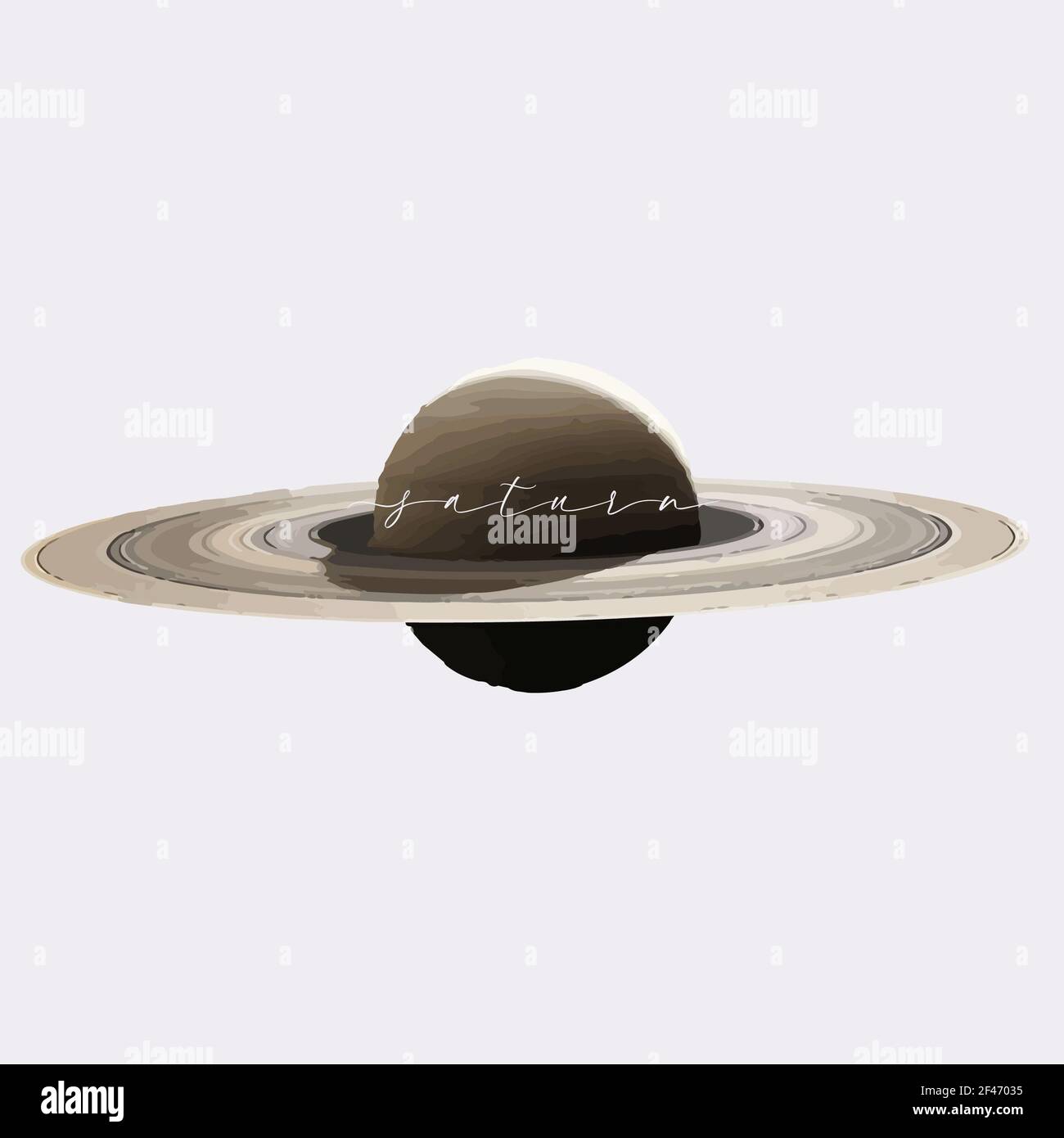 An illustration of the planet Saturn isolated on white background Stock ...