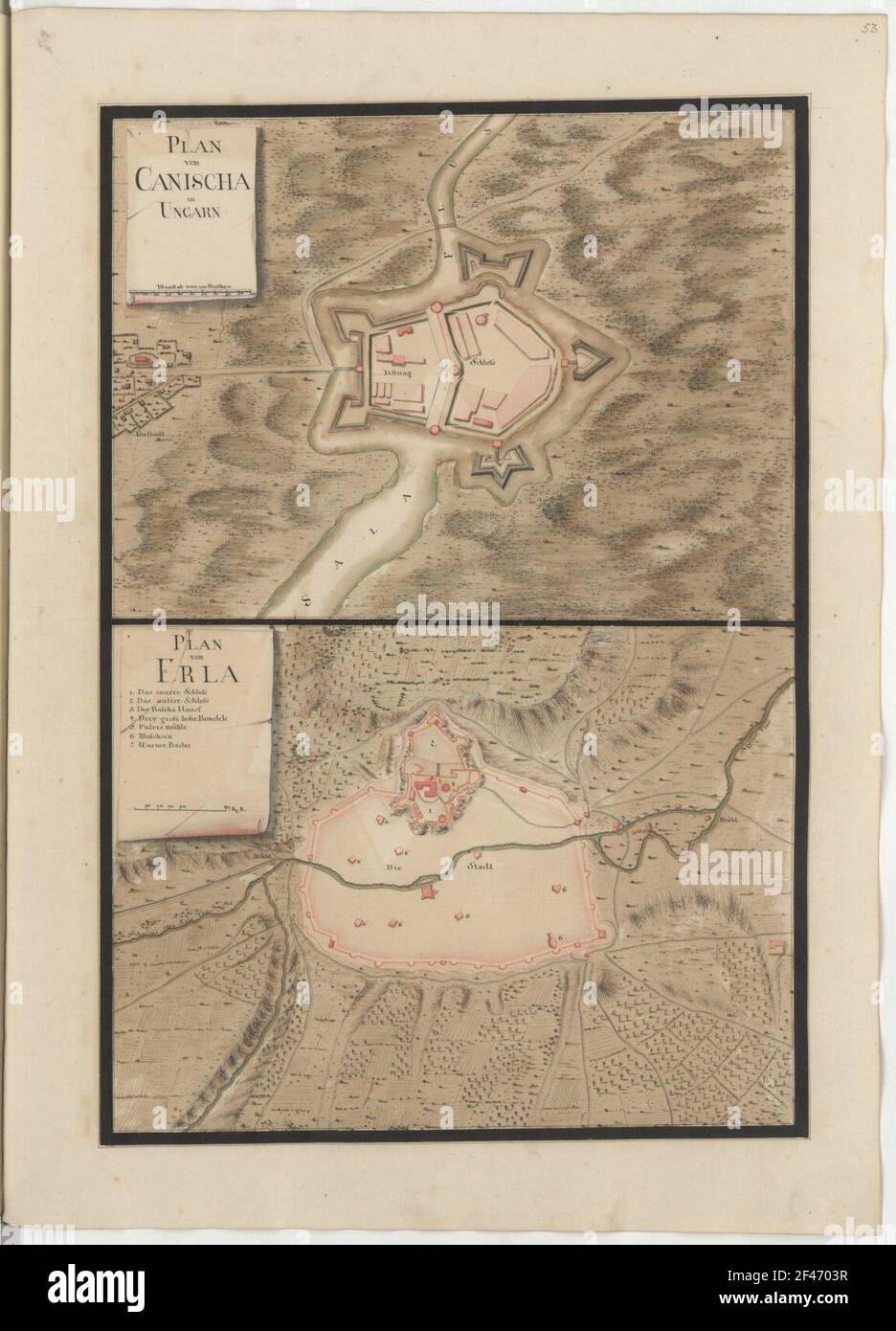 Plan of Erla Stock Photo - Alamy