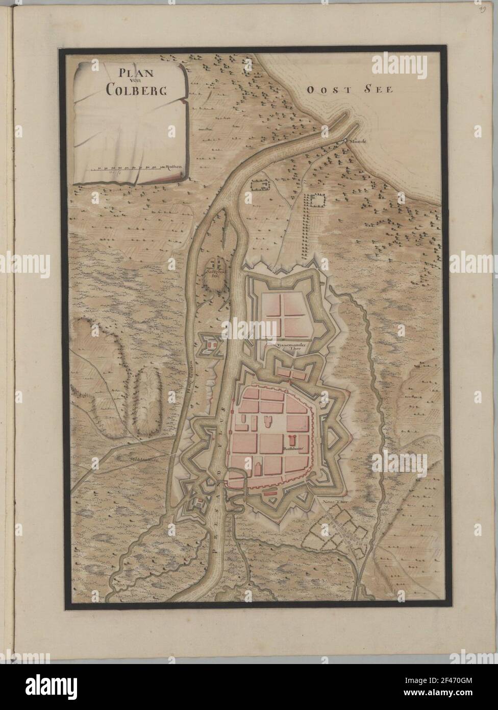 Plan of Colberg Stock Photo - Alamy