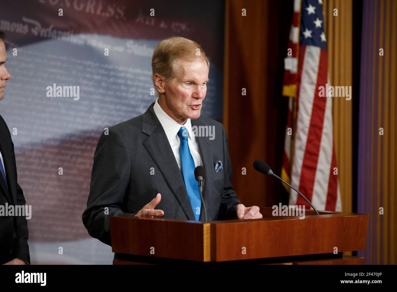 United States Senator Bill Nelson, Democrat of Florida, speaks during a ...