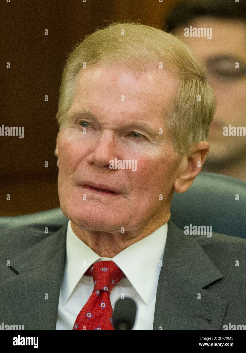 United States Senator Bill Nelson (Democrat of Florida) listens to ...