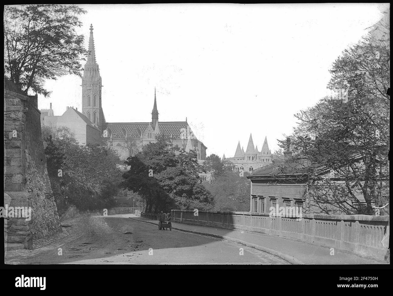 Budapest. Archduke-Albrecht Strasse against Matthiaskirche and ...