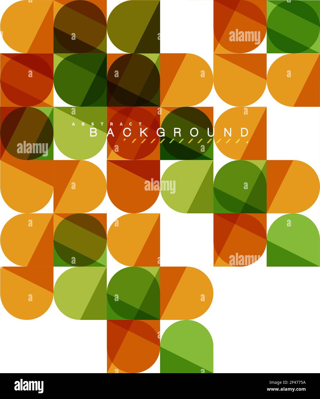 Round square geometric shapes on white, tile mosaic abstract background ...