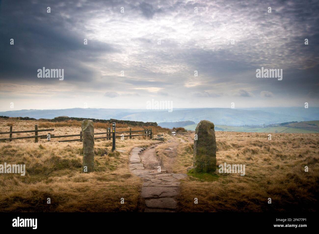 The Two Pillars of Stanage Stock Photo - Alamy