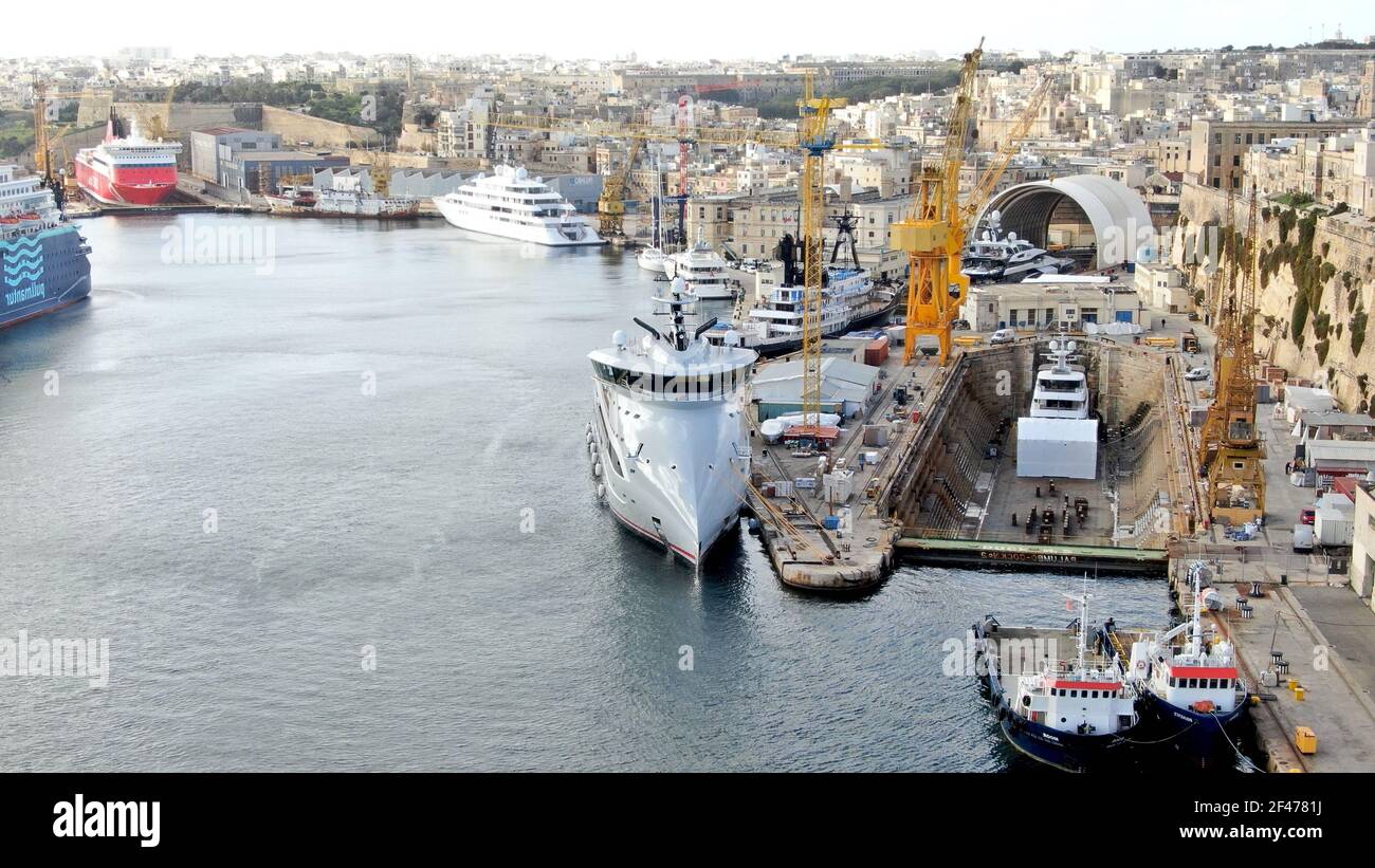 Malta dry Dock done image Stock Photo - Alamy