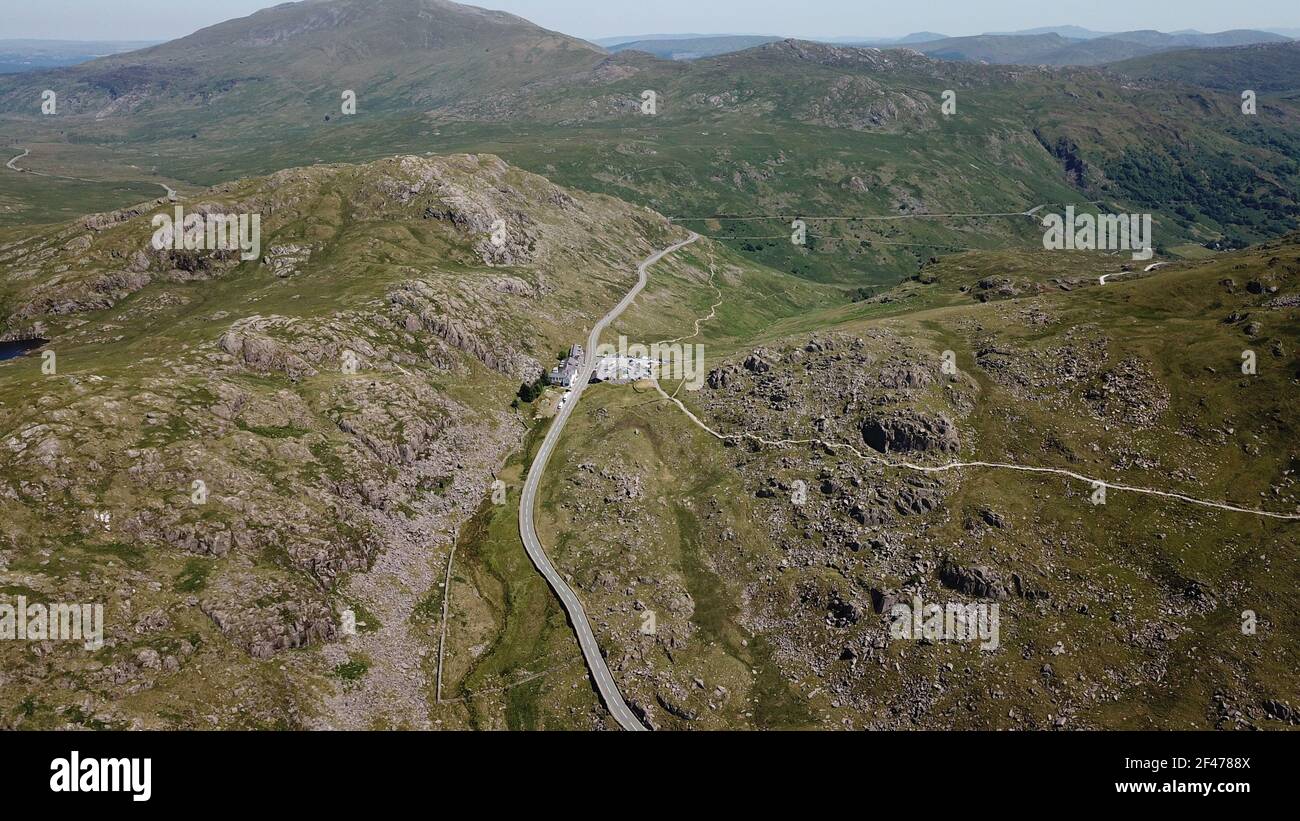 Pen-y-Pass wales Snowdonia Aerial Stock Photo - Alamy