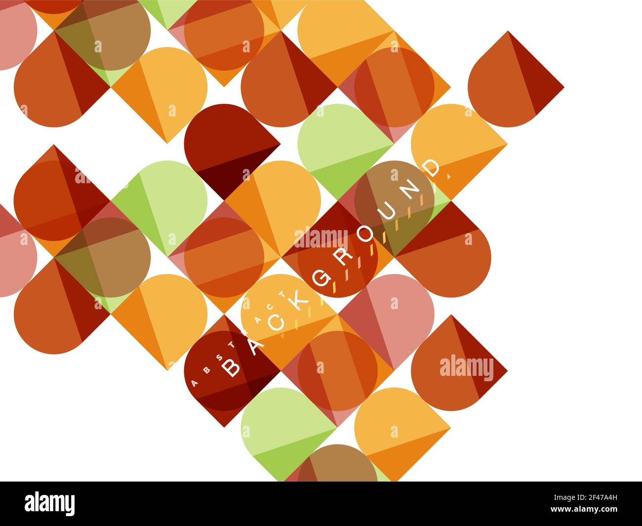 Round square geometric shapes on white, tile mosaic abstract background ...