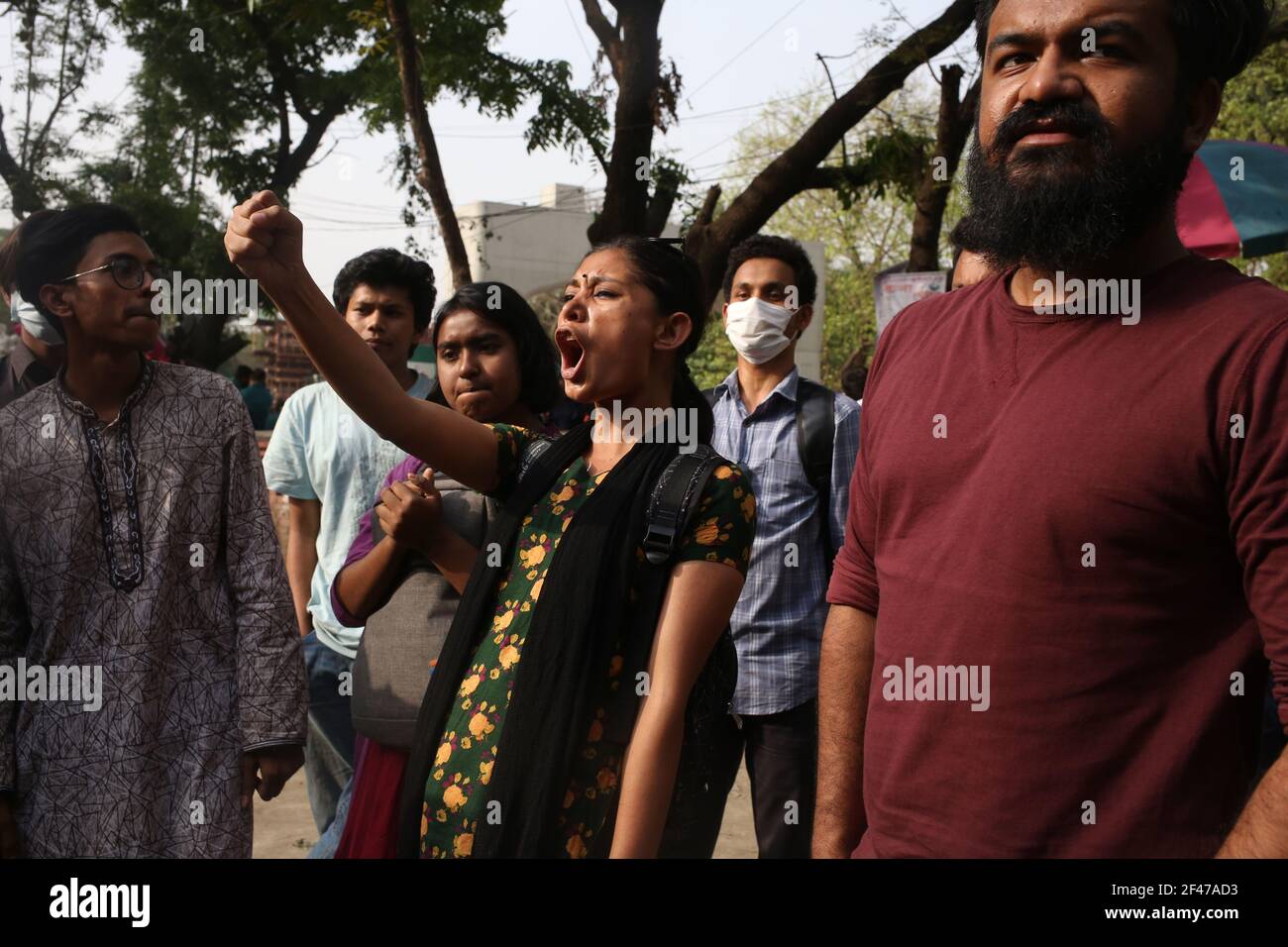 Dhaka, Bangladesh. 19th Mar, 2021. Progressive left student ...