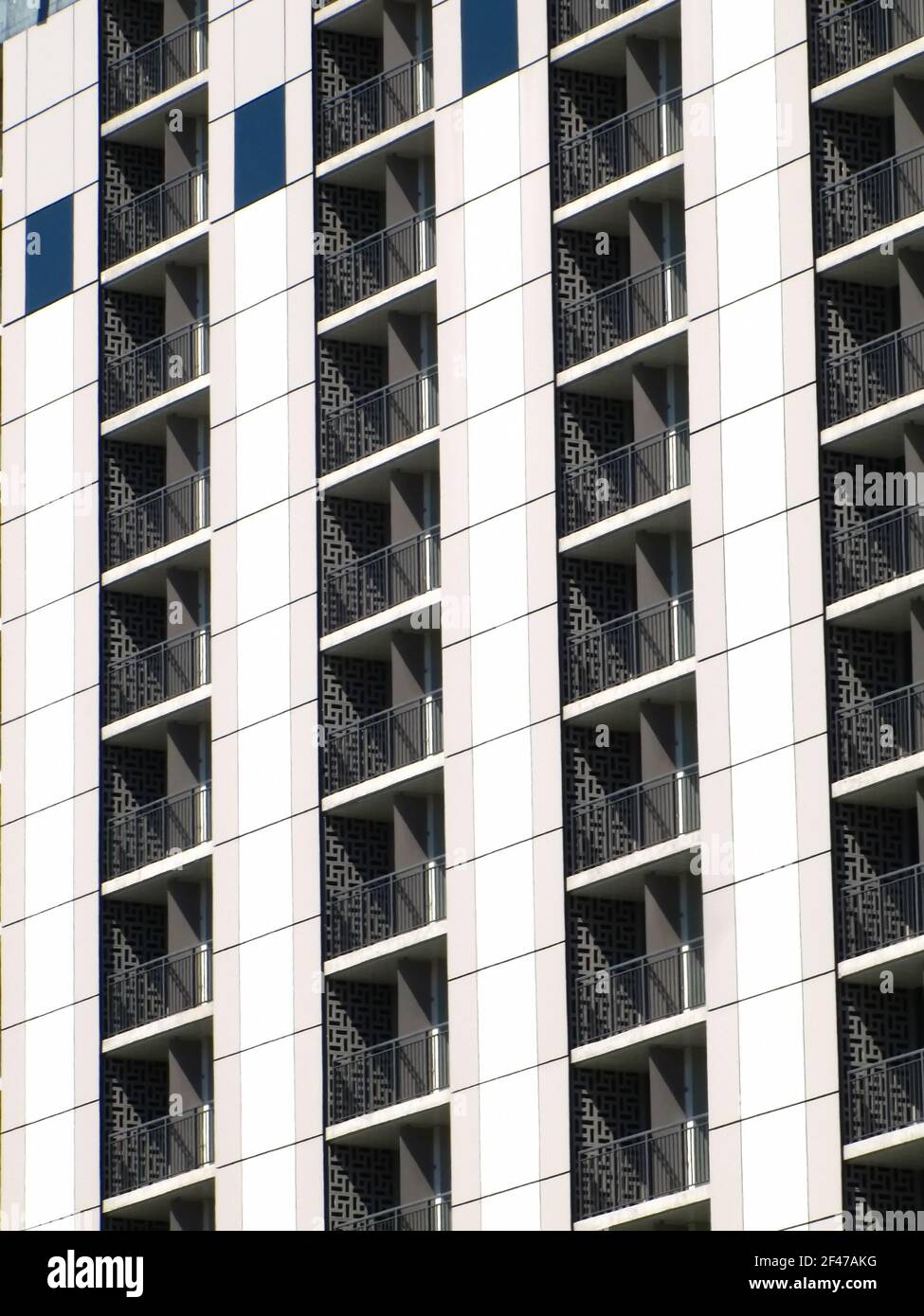 Vertical view of an architectural abstract using the geometrical design ...