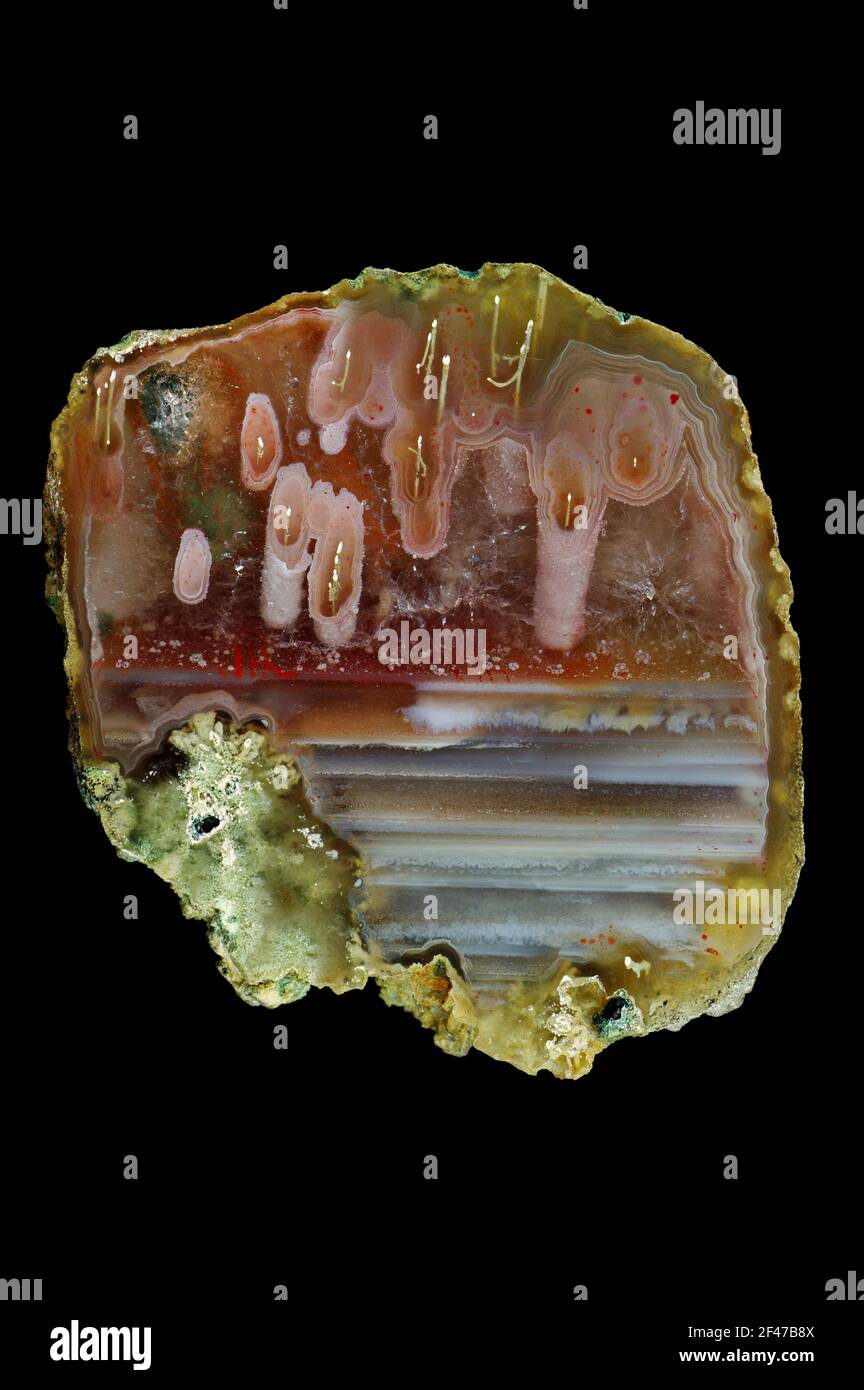 Cross section stalactite agate stone hi-res stock photography and ...