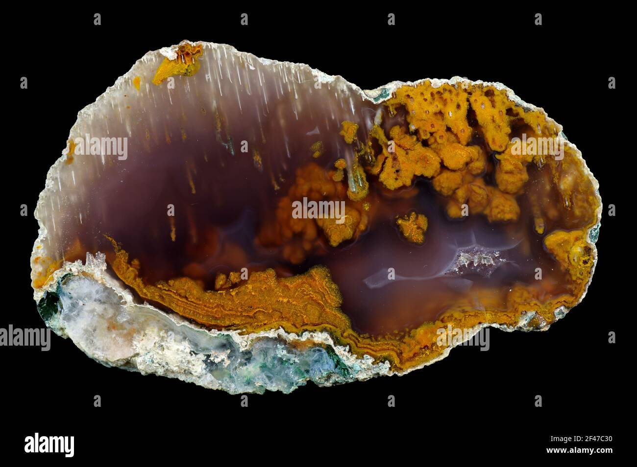 Cross section stalactite agate stone hi-res stock photography and ...