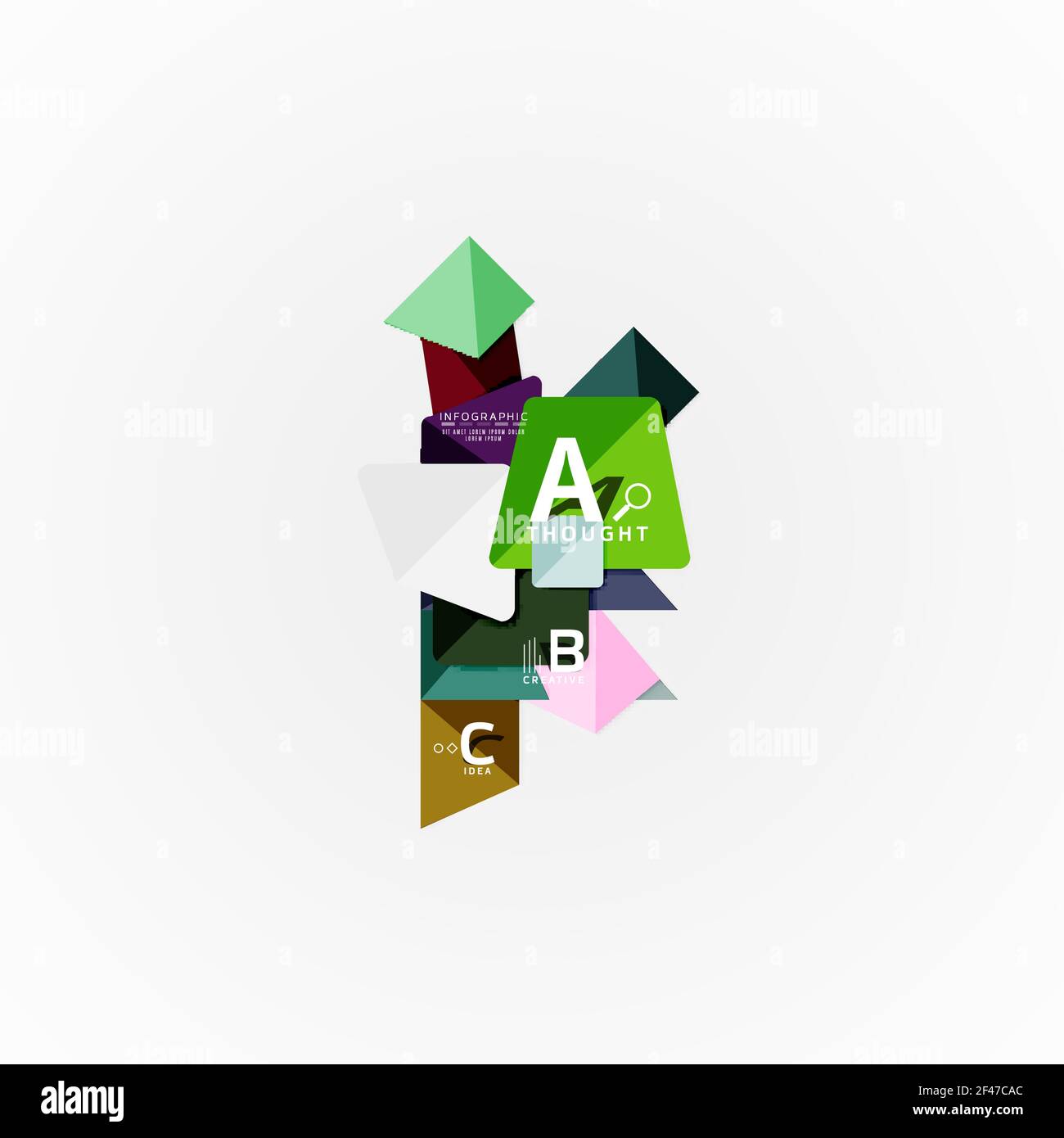 Geometric design abstract option infographics. Geometric design ...