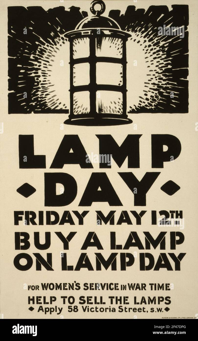 A first world war poster for Lamp Day Stock Photo - Alamy