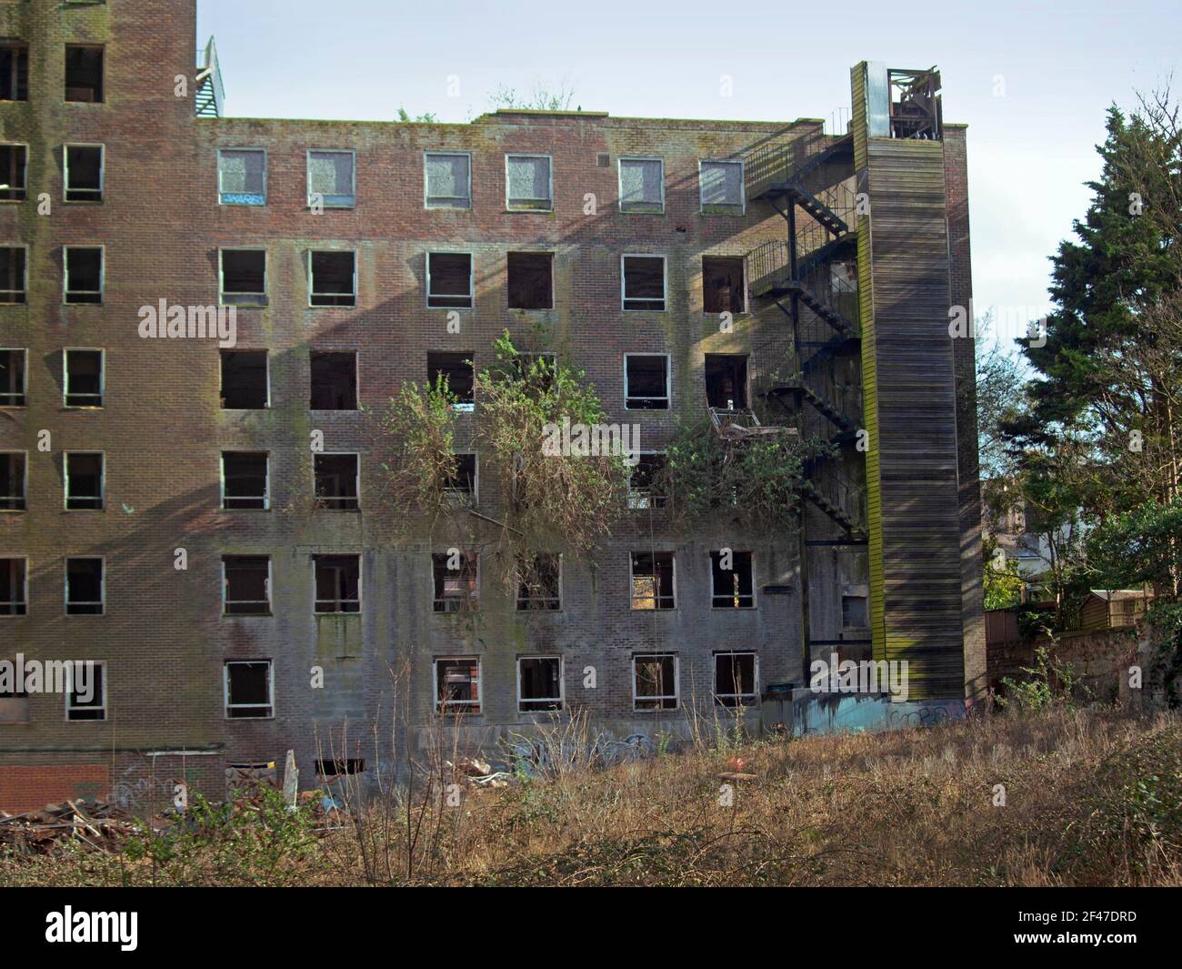 The demolition of Anston House on Preston Road, Brighton Stock Photo ...