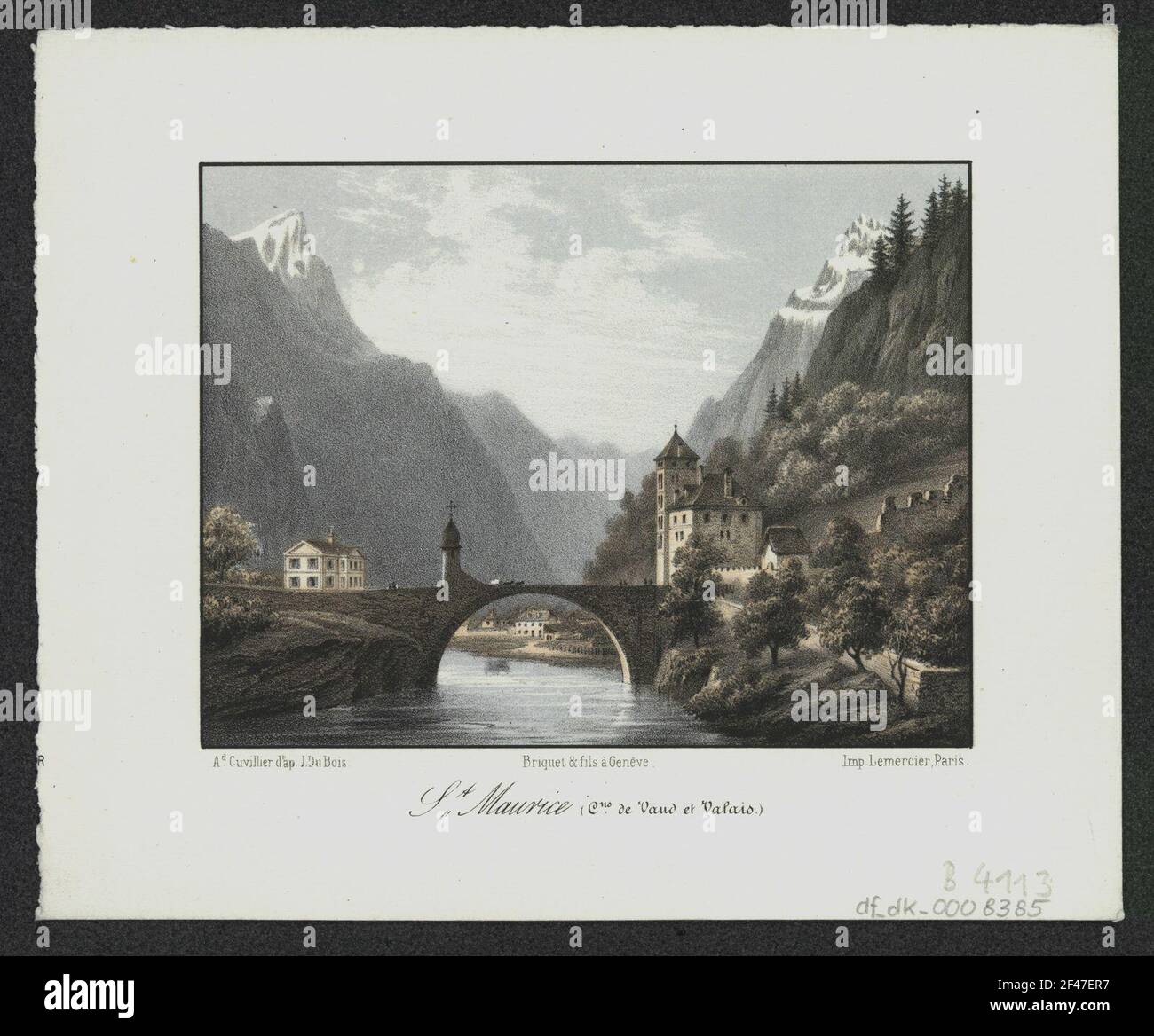 St. Moritz, lithography, around 1840 Stock Photo - Alamy