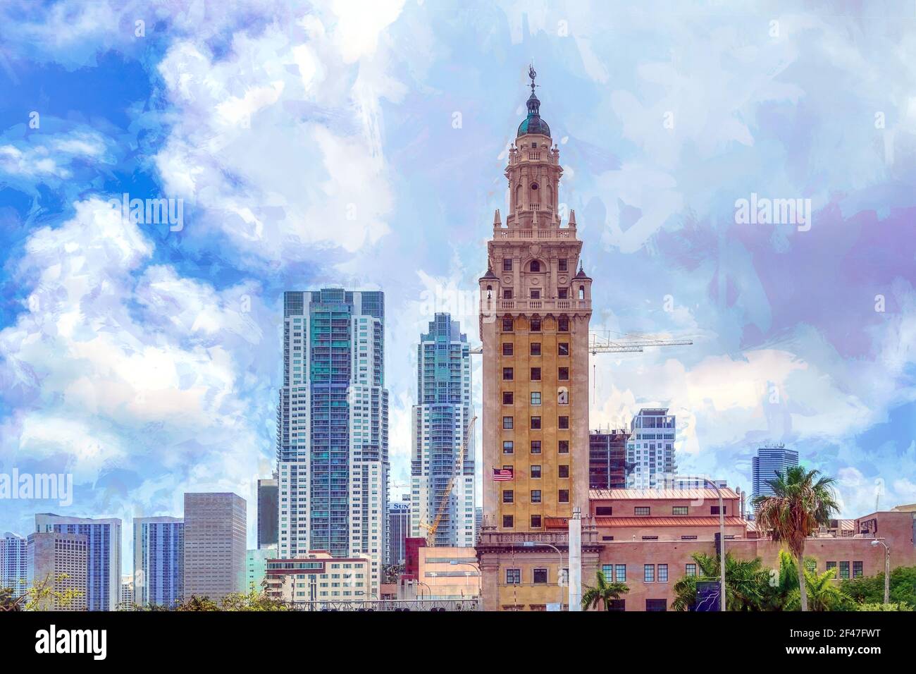 Freedom Tower, Photo to Art, Miami USA in 2017 Stock Photo - Alamy