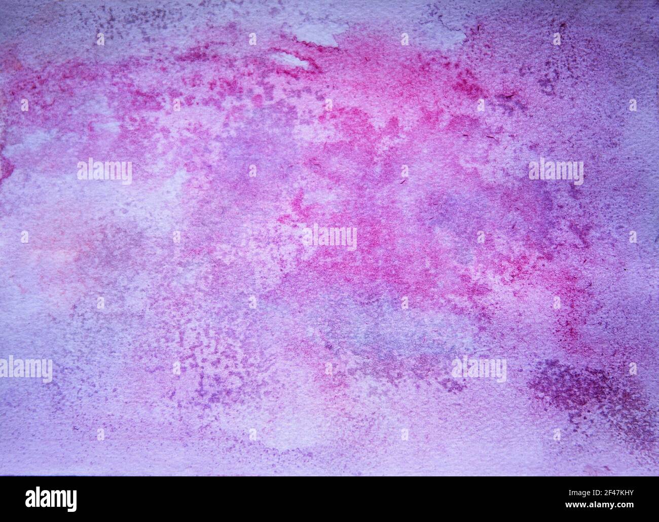 watercolor abstract drawing with paints of violet-pink color Stock ...