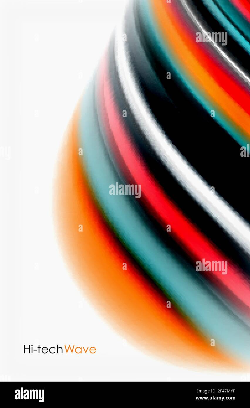 Rainbow color waves, vector blurred abstract background. Rainbow color ...