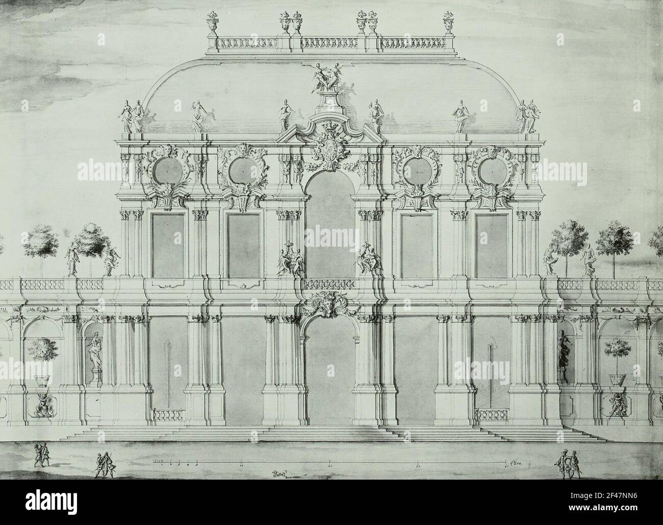 Design for the wallpavillon of the zwinger: open Stock Photo - Alamy