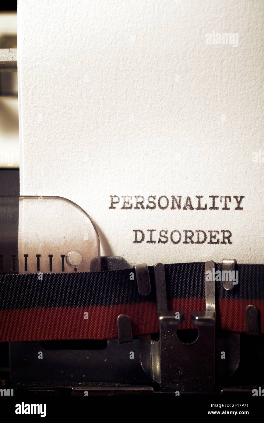 Personality disorder phrase written with a typewriter Stock Photo - Alamy