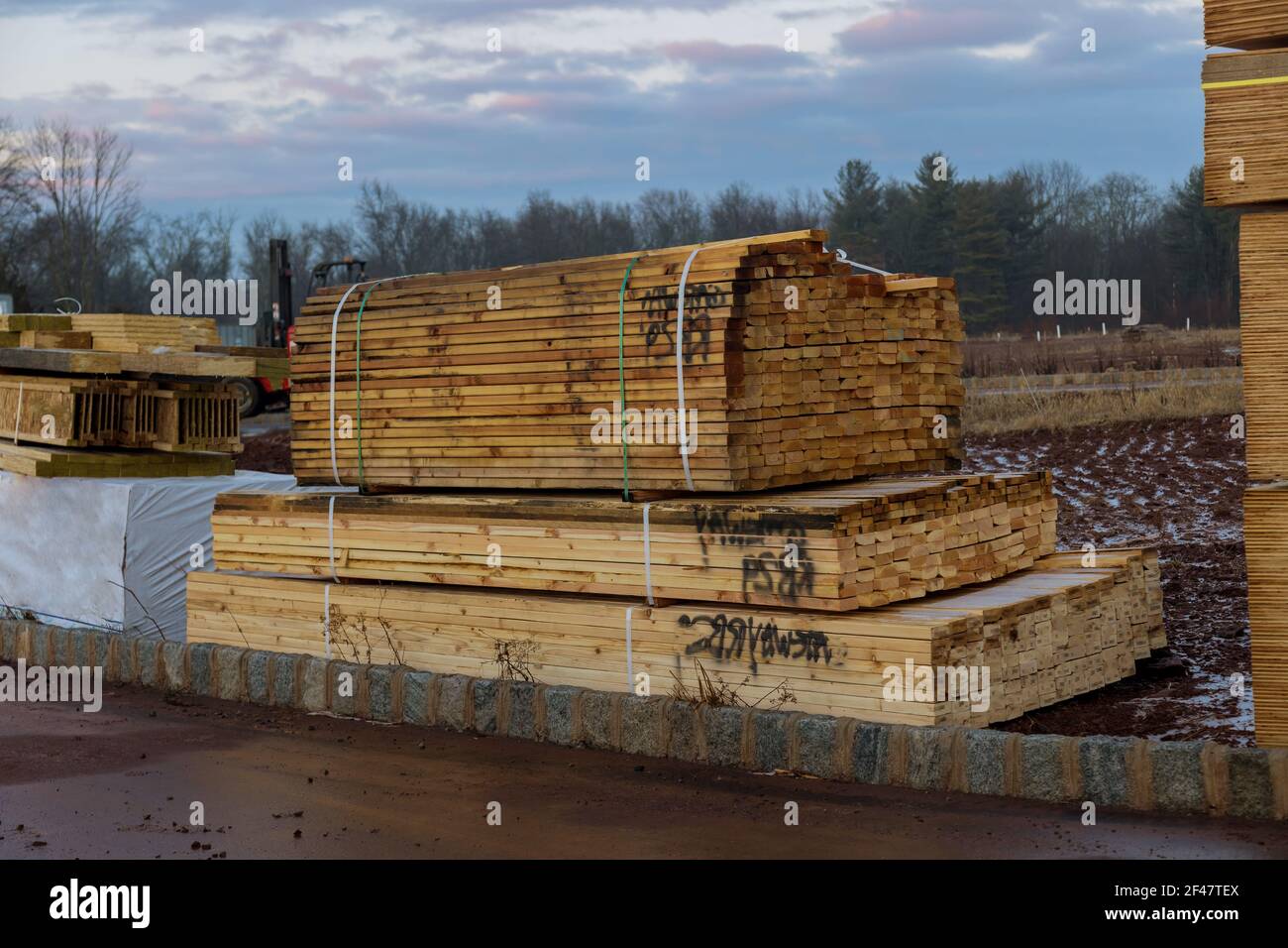 Stack of group in new construction materials for buildings Stock Photo ...