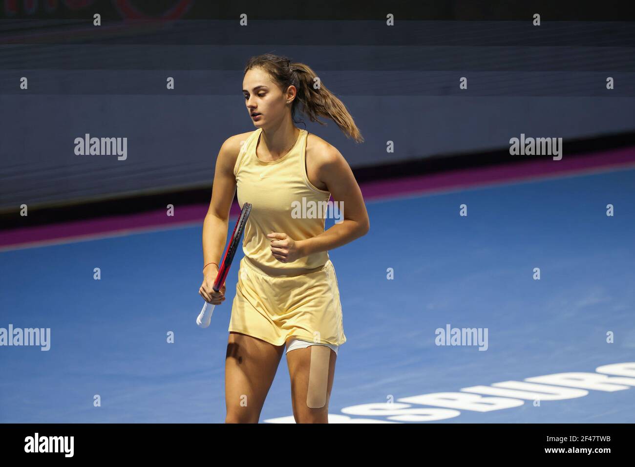 Anastasia Gasanova of Russia playing against Vera Zvonareva of Russia ...