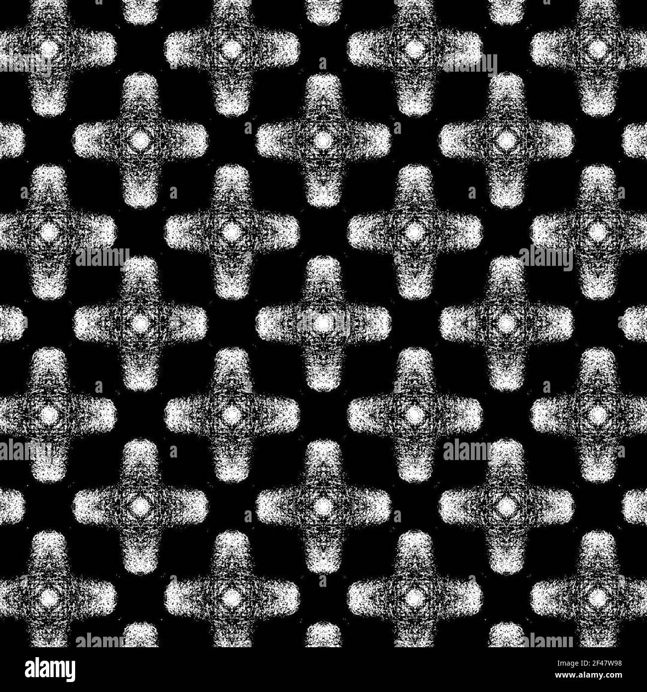 An illustration of cross patterns on blackbackground Stock Photo - Alamy