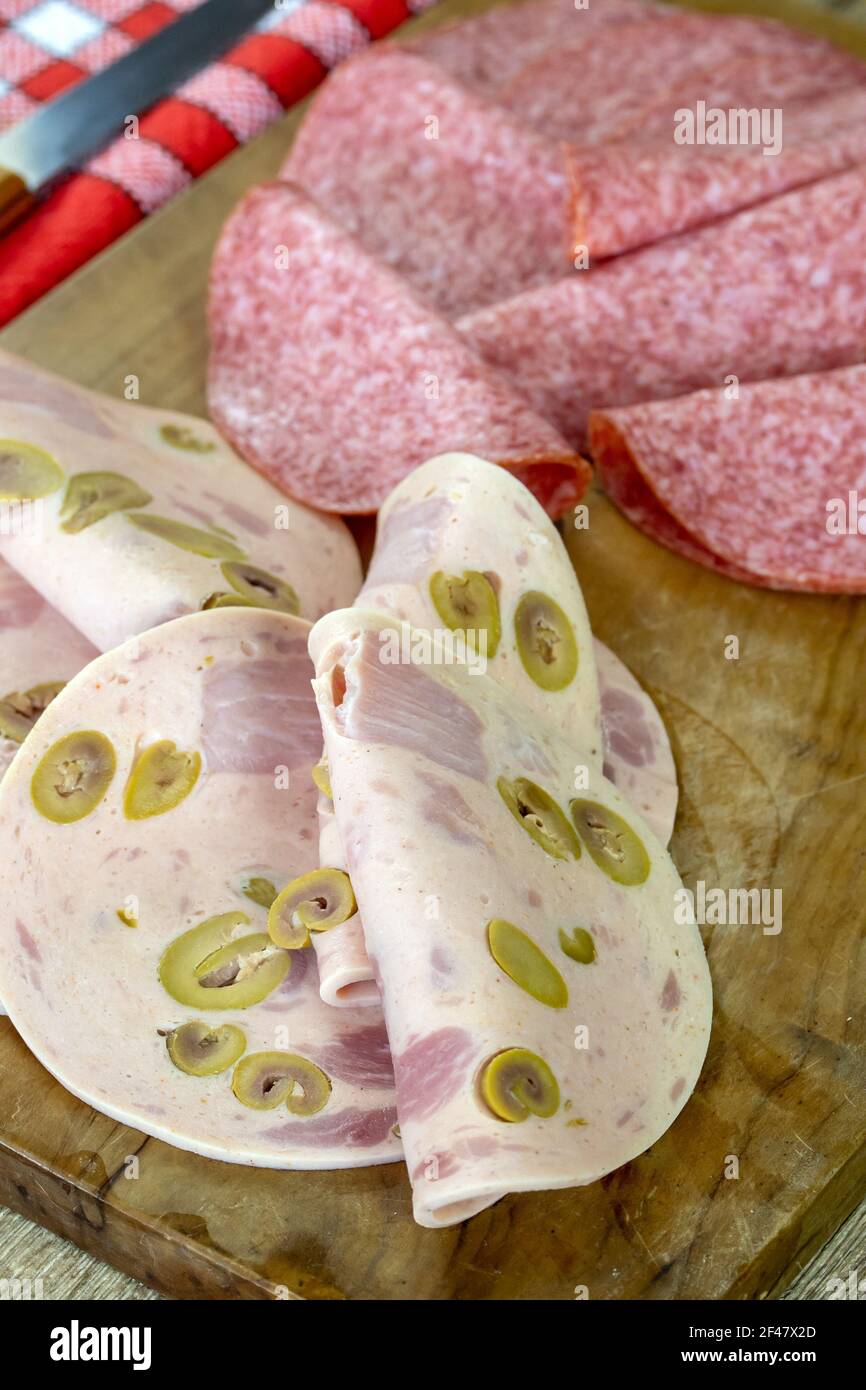 plate of cold cuts Stock Photo - Alamy