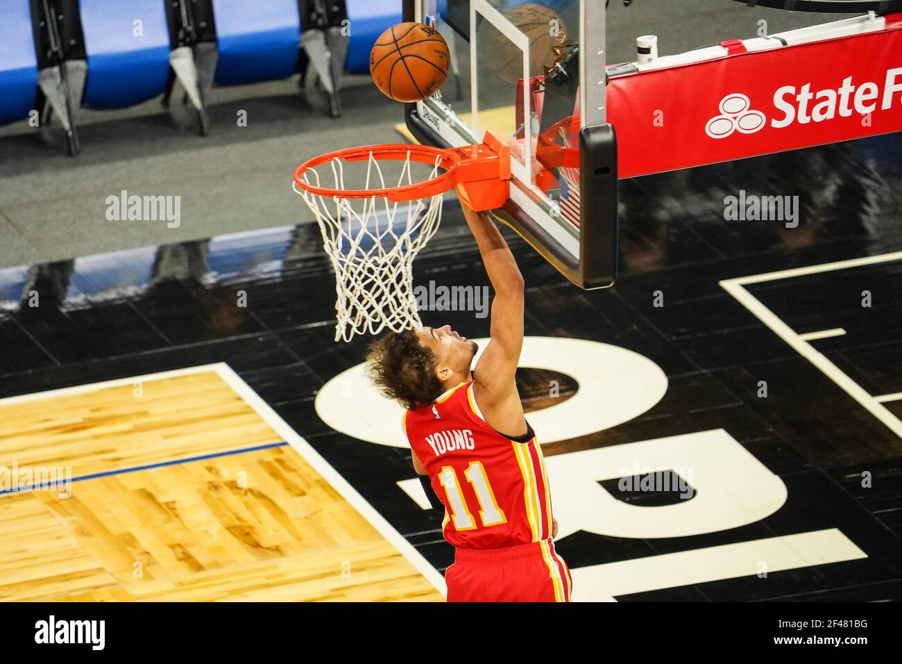 Orlando, Florida, USA, March 3, 2021, Atlanta Hawks Point Guard Trae ...