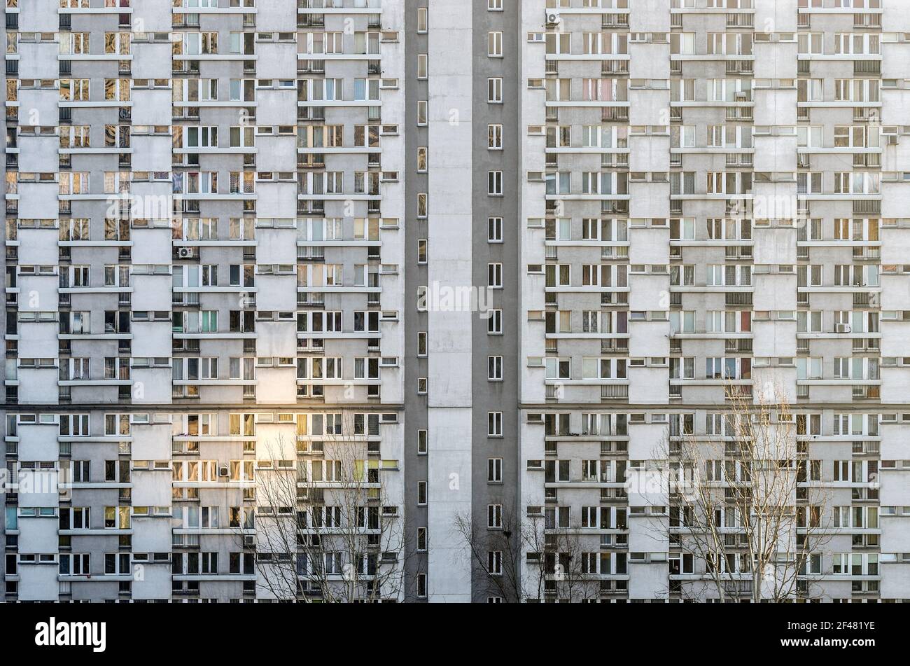 City apartment block, old tenement building Stock Photo - Alamy