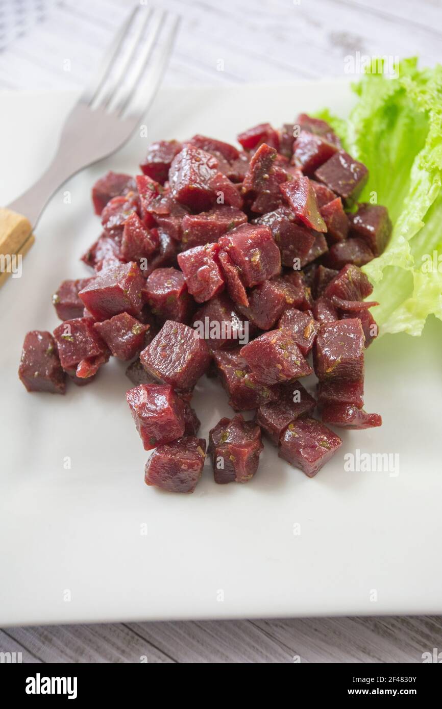 beetroot in cubes Stock Photo - Alamy