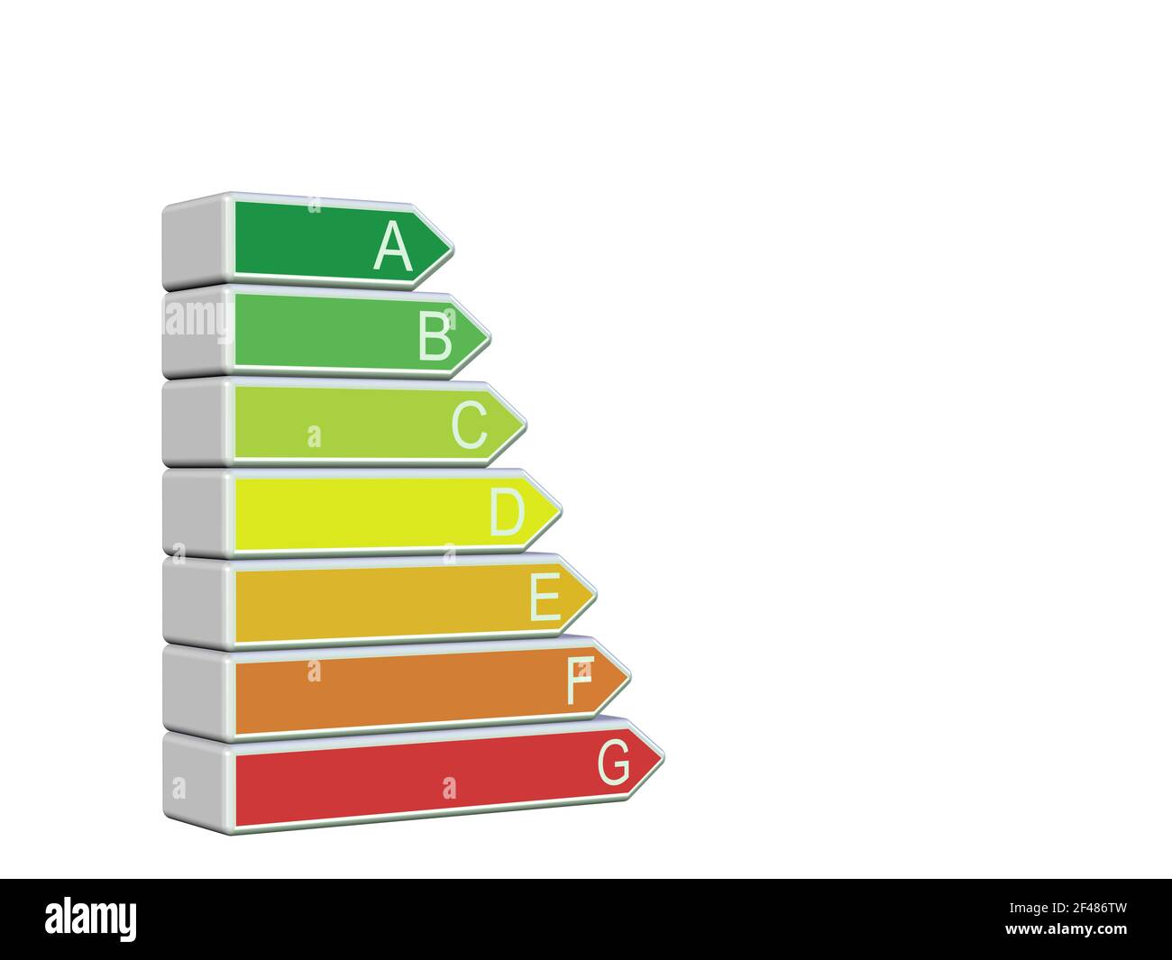 New energy label, 3D illustration against white background Stock Photo ...