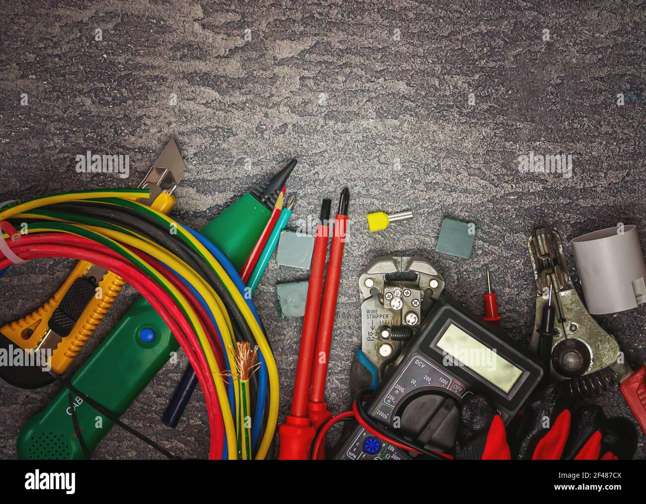 Electrical tools and a set of components for use in electrical ...