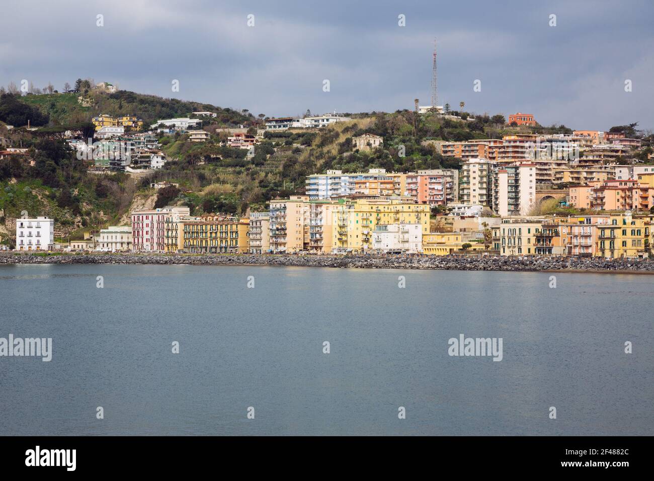 Napoli (Italy) - View of Bagnoli, in the west part of Napoli, ex area ...