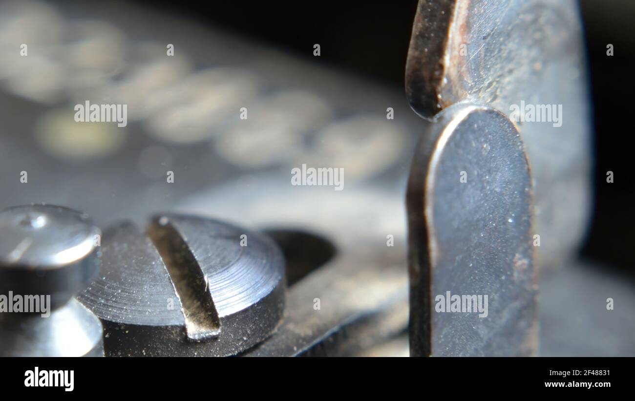 Old typewriter machine detail - vintage typing machine Stock Photo - Alamy