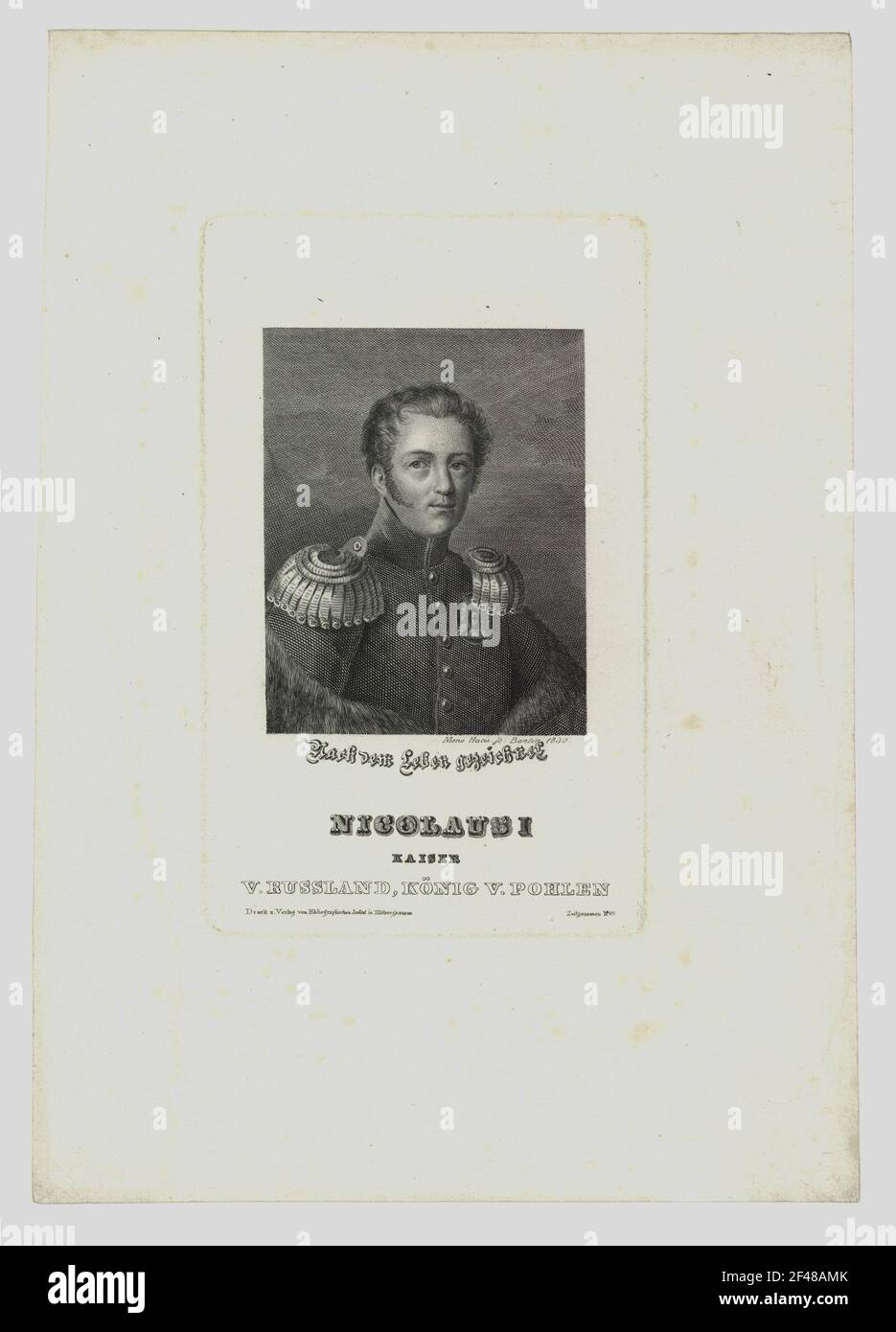 x Portrait of Zar Nikolaus I Stock Photo - Alamy