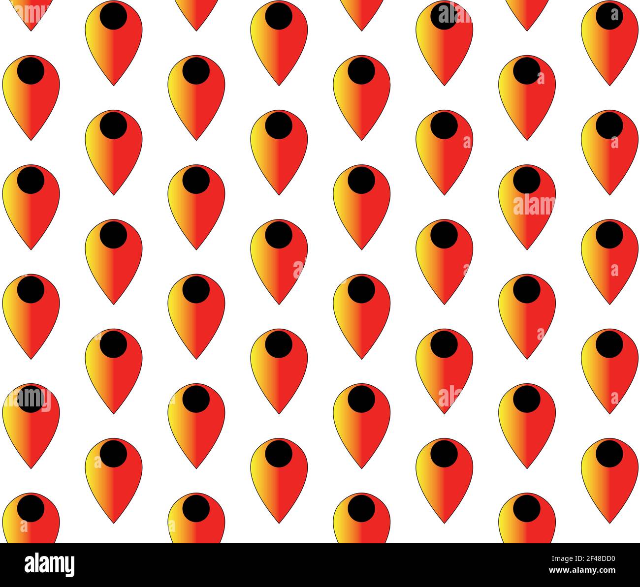 A seamless pattern of location marks on a white background Stock Photo ...