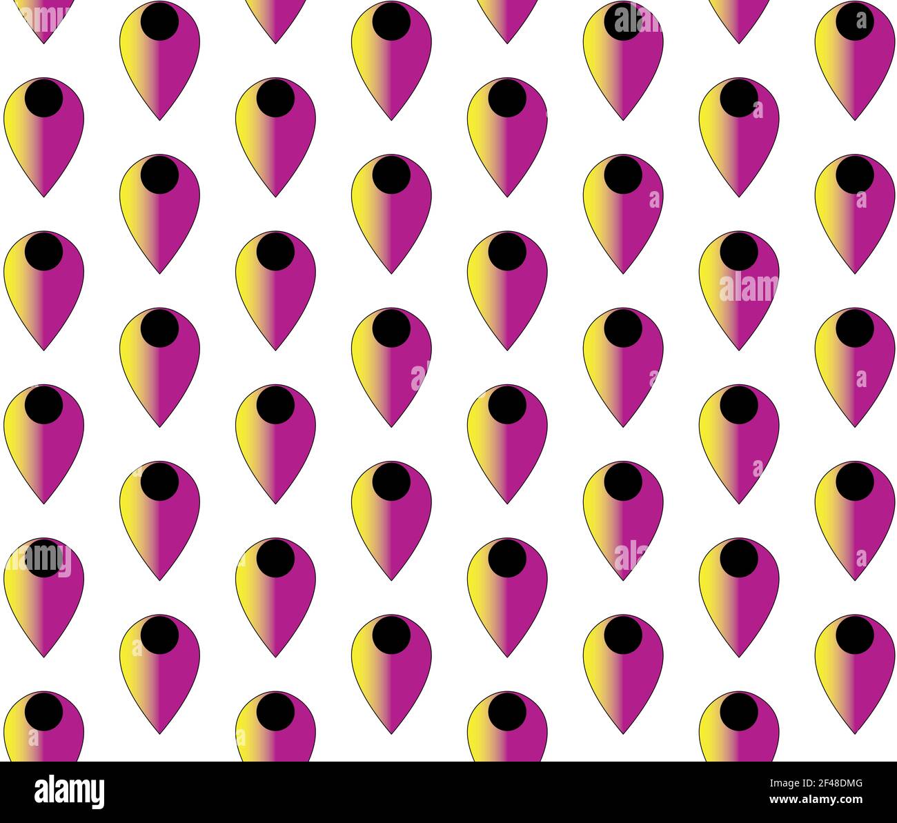 A seamless pattern of location marks on a white background Stock Photo ...
